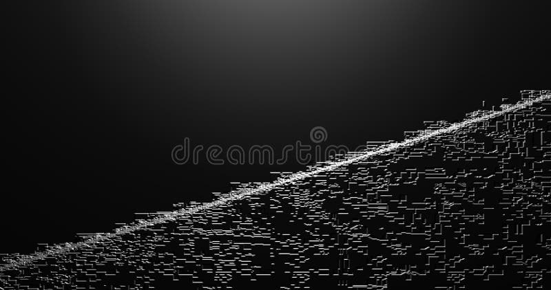 Render with Dark Black and White Distorted Background Stock ...