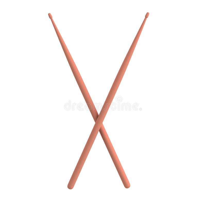 Render of drum sticks stock illustration. Illustration of drumset ...