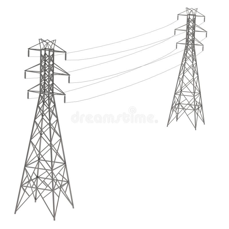 Electric line stock illustration. Illustration of powerline - 82338009