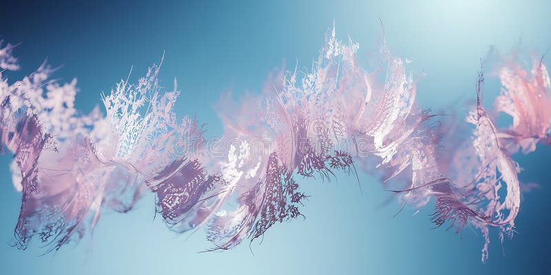 A Render of a Floating Lace Pattern Made of Delicate Swirls in Soft ...