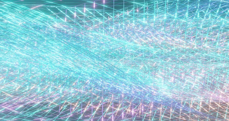 Render with Glowing Intertwining Neon Stripes Stock Illustration ...