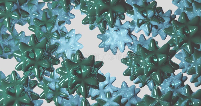 Render with Green and Blue Rounded Particles Stock Illustration ...