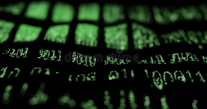 Green Numbers and Data Computer Code Stock Footage - Video of online ...