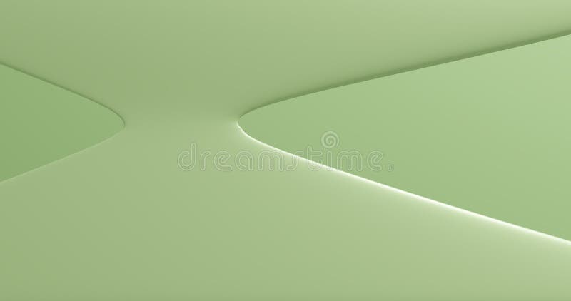 Render with Green Simple Background with Curved Line Stock Illustration ...