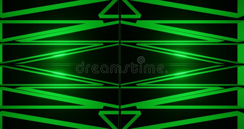 Render with Green Triangles Geometric Background on Black Background ...