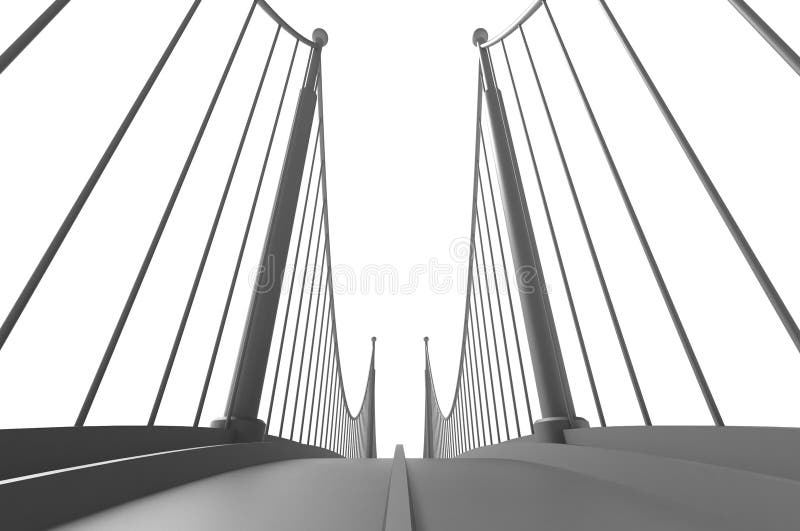 Render Illustration Architecture Bridge Stock Illustration ...