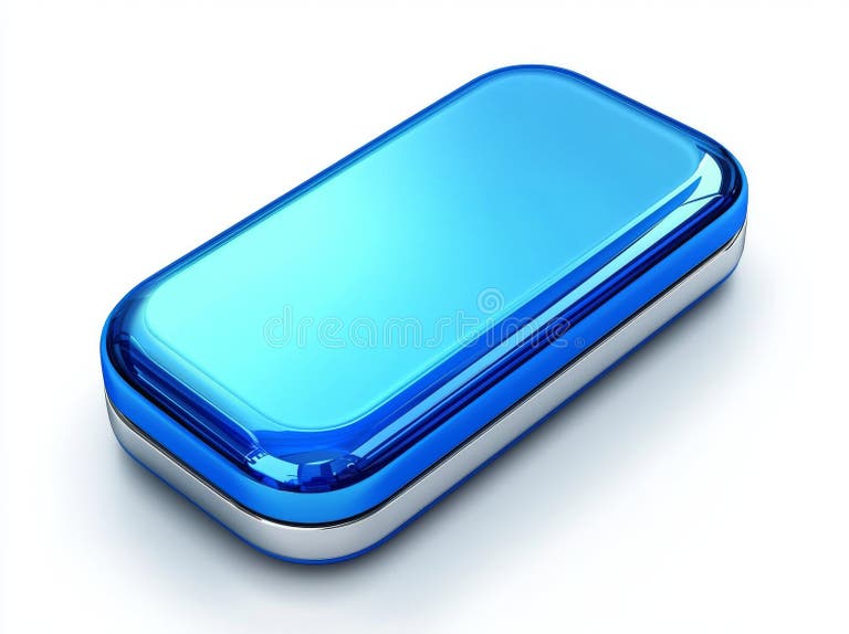 Render Illustration of Rounded and Sharp Borders on a Rectangular Long ...