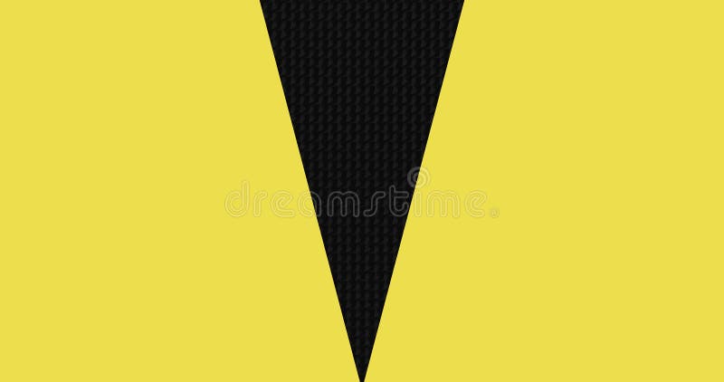 Render with Inverted Black Triangle on Yellow Background Stock ...