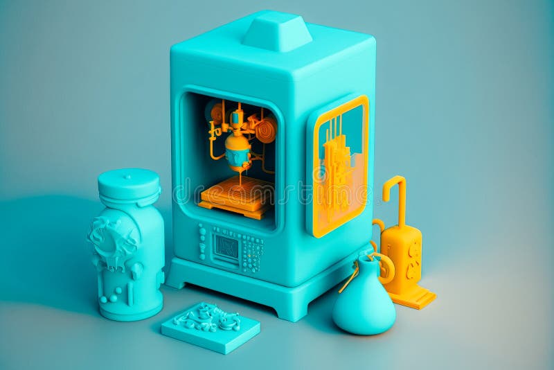 The Render of Isolated Objects 3d Printer is a Unique and Captivating ...