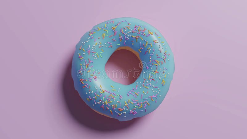 Render Loop Animation Rotating Donut Stock Video - Video of coffee ...
