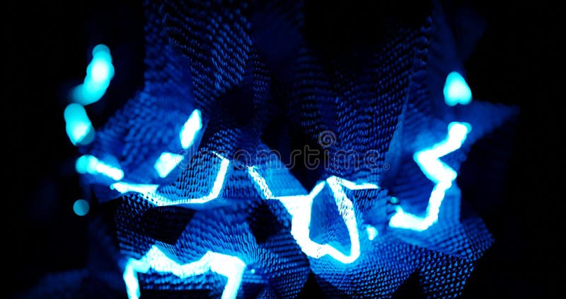 Render with Low Poly Blue Energy Flow Stock Video - Video of backdrop ...