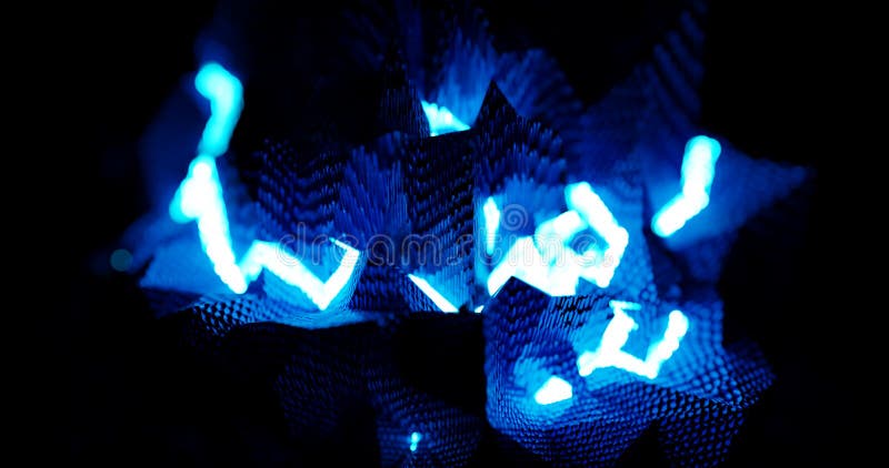 Render with Low Poly Blue Energy Flow Stock Illustration - Illustration ...