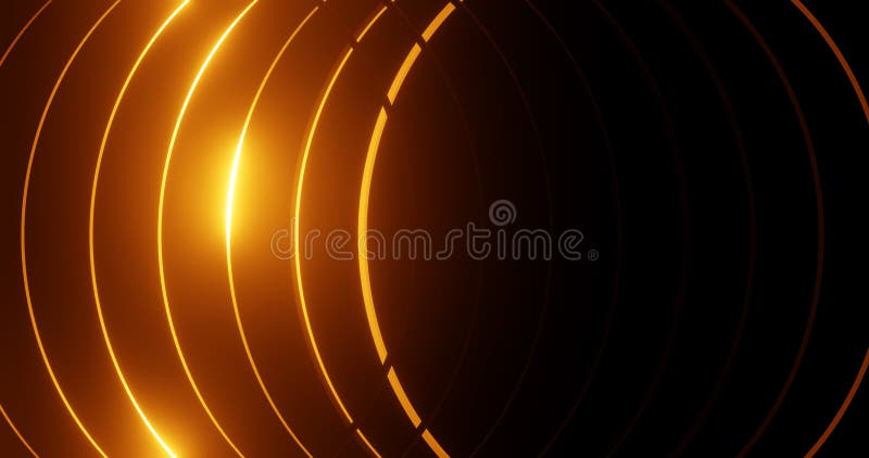 Render with Metallic Gold Rings in Light with Glare Stock Illustration ...