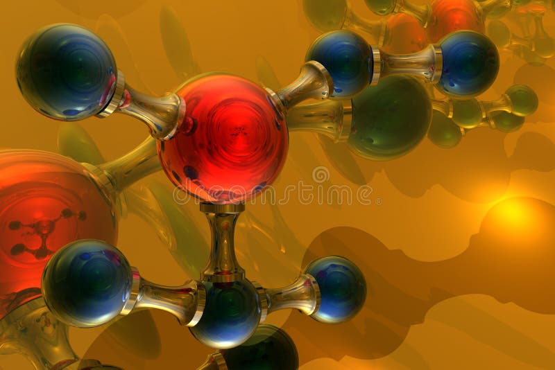 3D Render Molecule stock illustration. Illustration of chemistry - 2277816