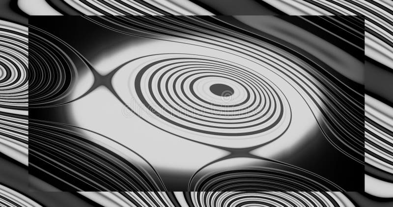 Render with a Monochrome Background of Winding Circles Stock Footage ...