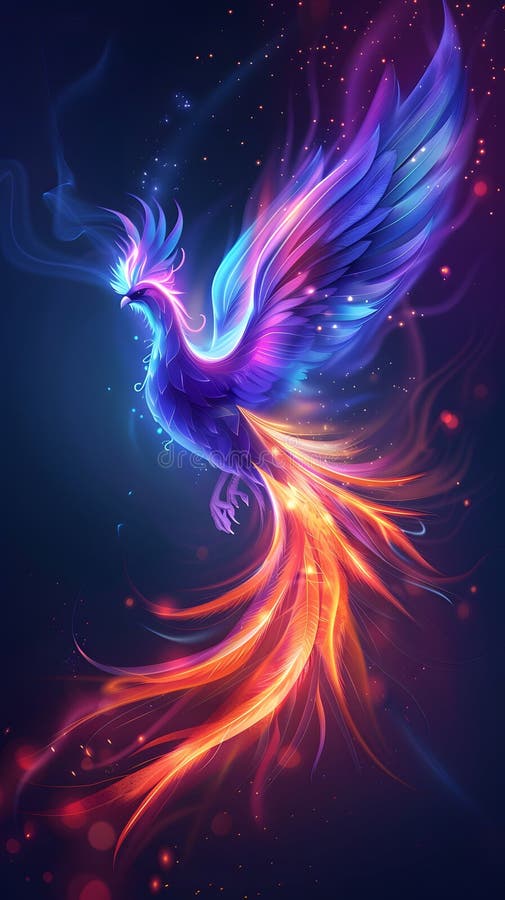 Render Neon Color Light Phoenix Background, the Phoenix Wallpapers are ...