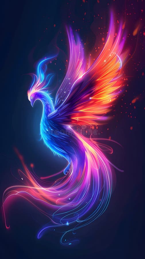 Render Neon Color Light Phoenix Background, the Phoenix Wallpapers are ...