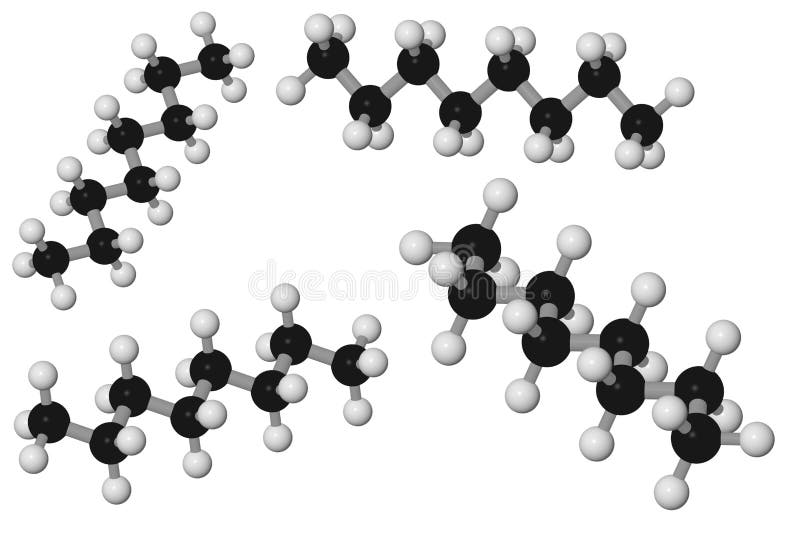 Octane molecule stock illustration. Illustration of energy - 30233979