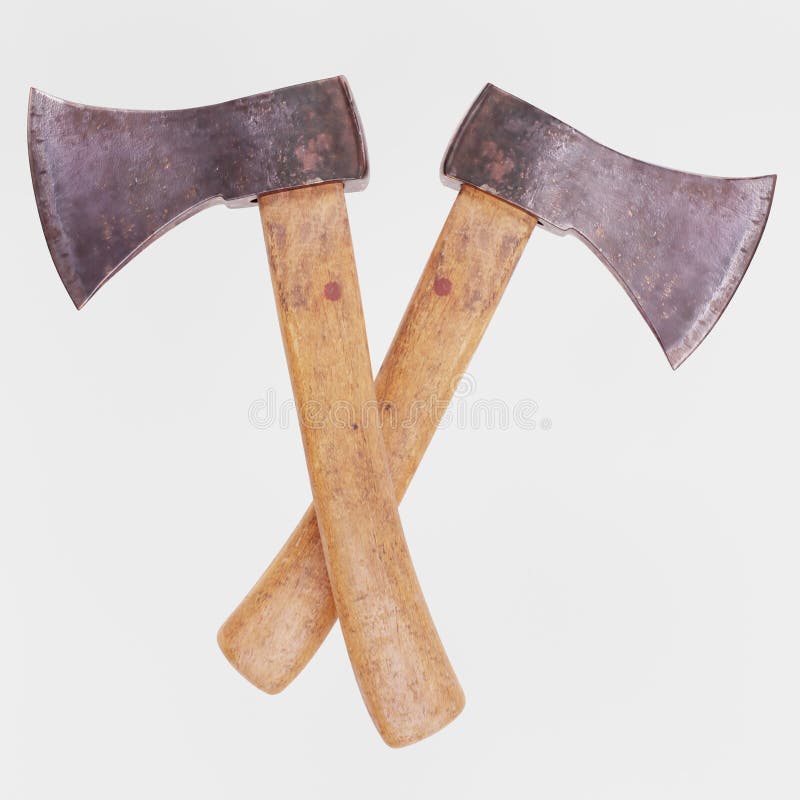 Render of Old Axe stock illustration. Illustration of carpentry - 148972558