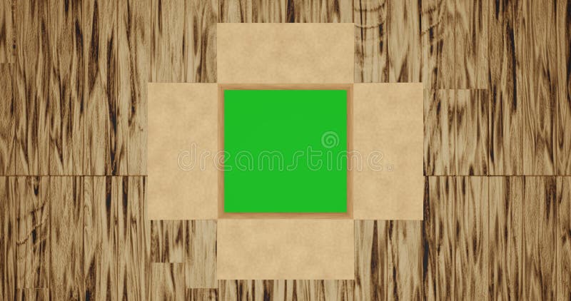 Render with an Opening Cardboard Box with a Place for a Chroma Key ...