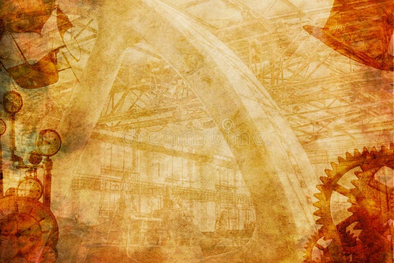 Steampunk Machine N Gears Paper Background Stock Photo - Image of bark ...