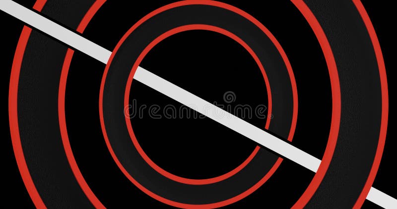 Render with Red Circles Crossed Out on a White Line Stock Illustration ...
