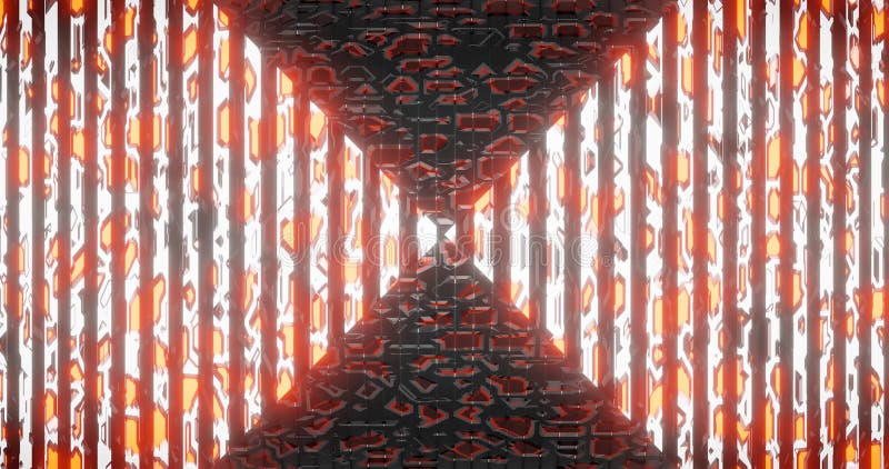 Render with Red Cyber Background Made of Dark and Light Triangles Stock ...