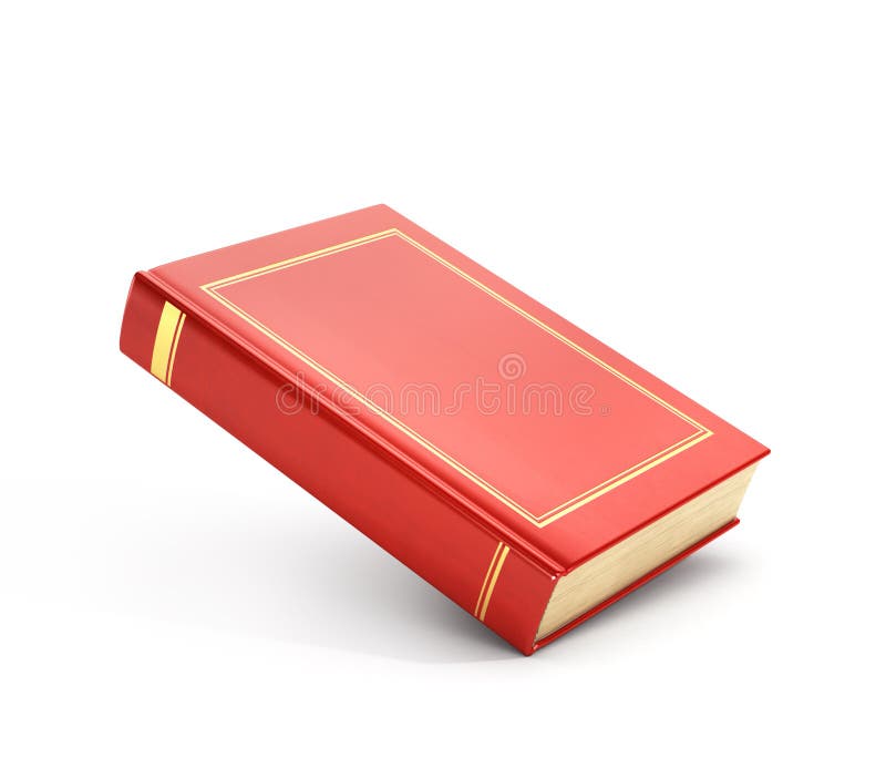 Render of red empty book. stock illustration. Illustration of paper ...
