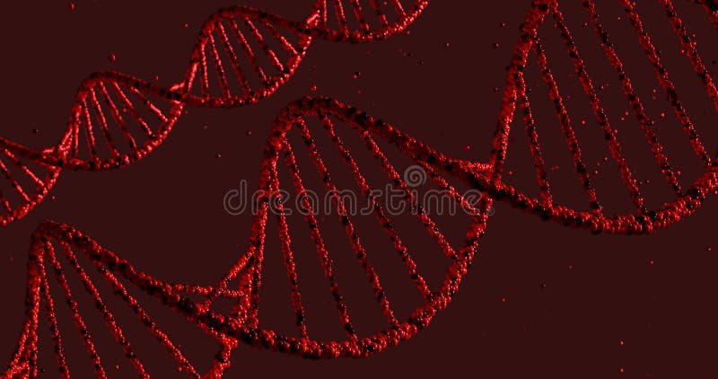 Render with a Red Helix DNA Stock Illustration - Illustration of ...