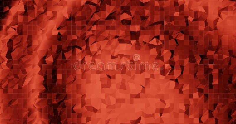 Render with Red Orange Geometric Pixel Background Stock Illustration ...