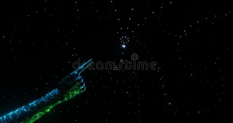 Robot Pointing at a Digital Screen in a Modern Classroom, Demonstrating ...