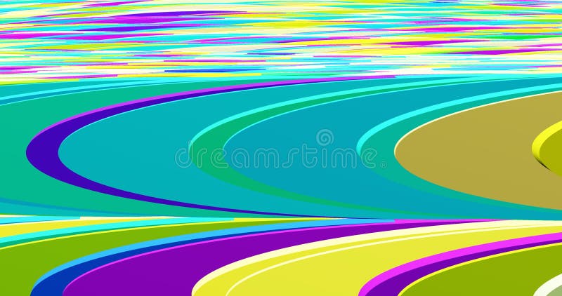 Render with Rounded Ellipses with Vibrant Colors Stock Illustration ...