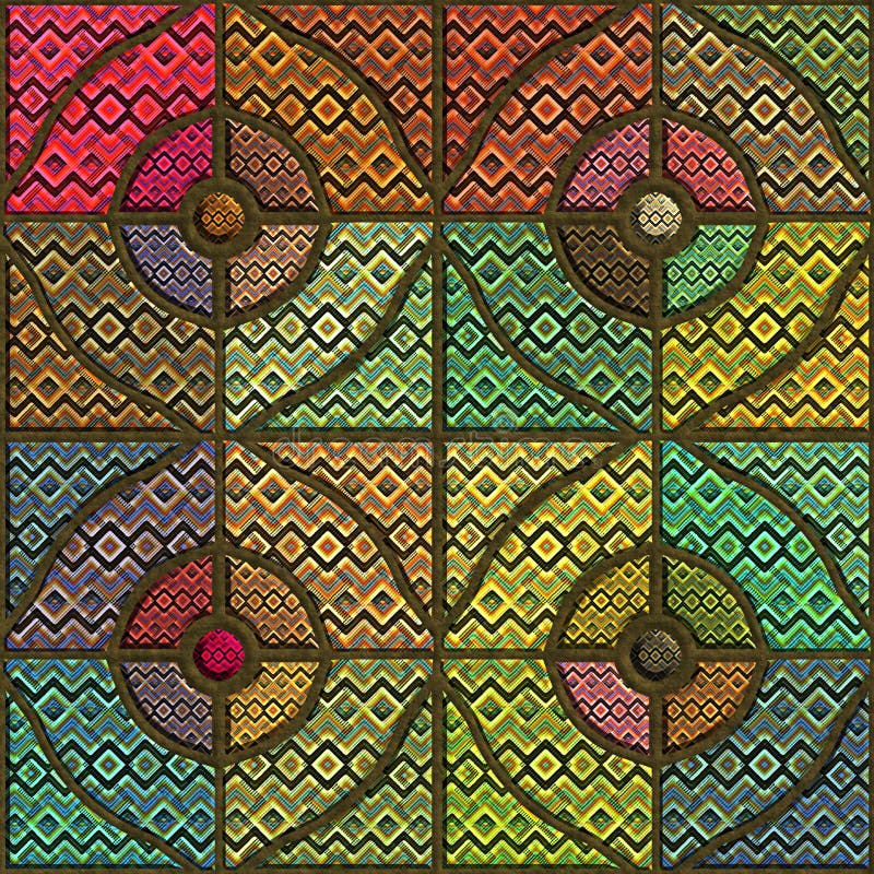 Render of Seamless Cloth Motive Background Tile Stock Illustration ...