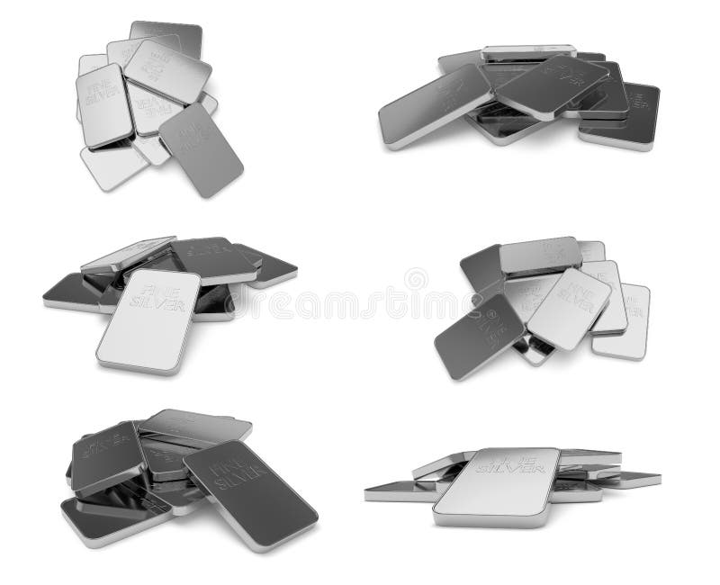 Stacked platinum bars stock illustration. Illustration of success ...