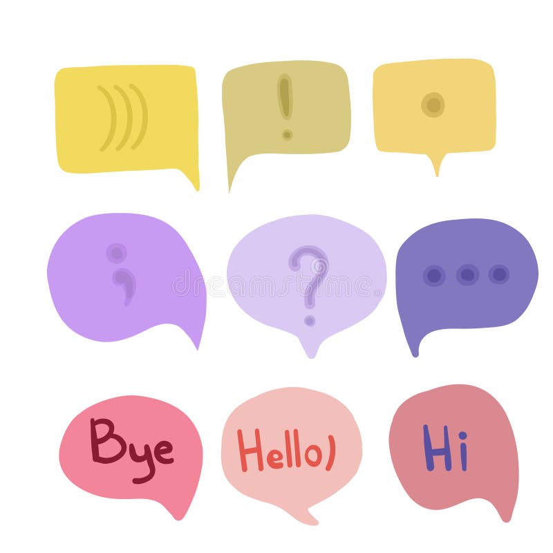 Render Speech Bubble Set Talk Stock Vector - Illustration of dialog ...