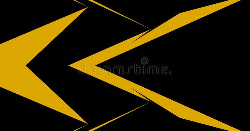 Render with a Structure of Yellow Triangles on a Black Background Stock ...