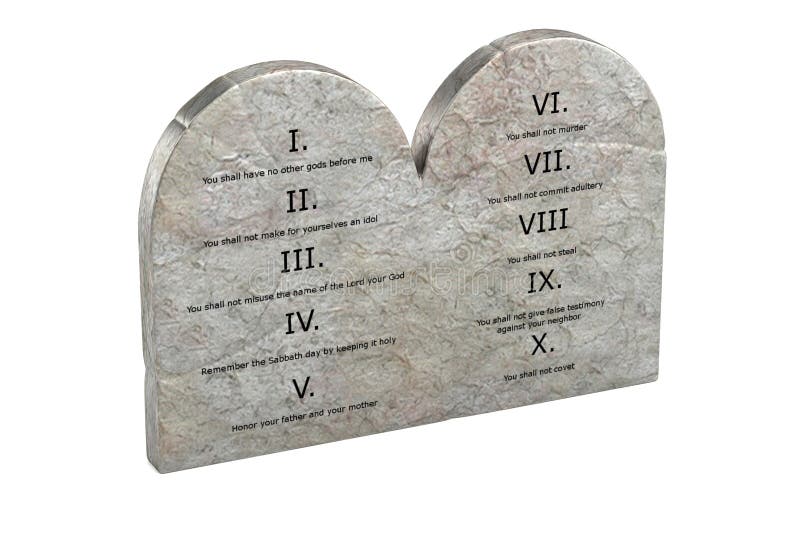 Render of ten commandments stock illustration. Illustration of ...