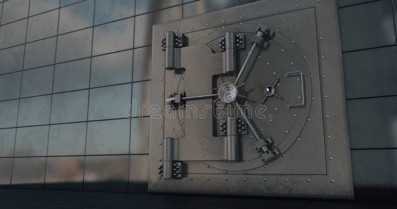 Render of the Vault Door. 3D Stock Illustration - Illustration of ...