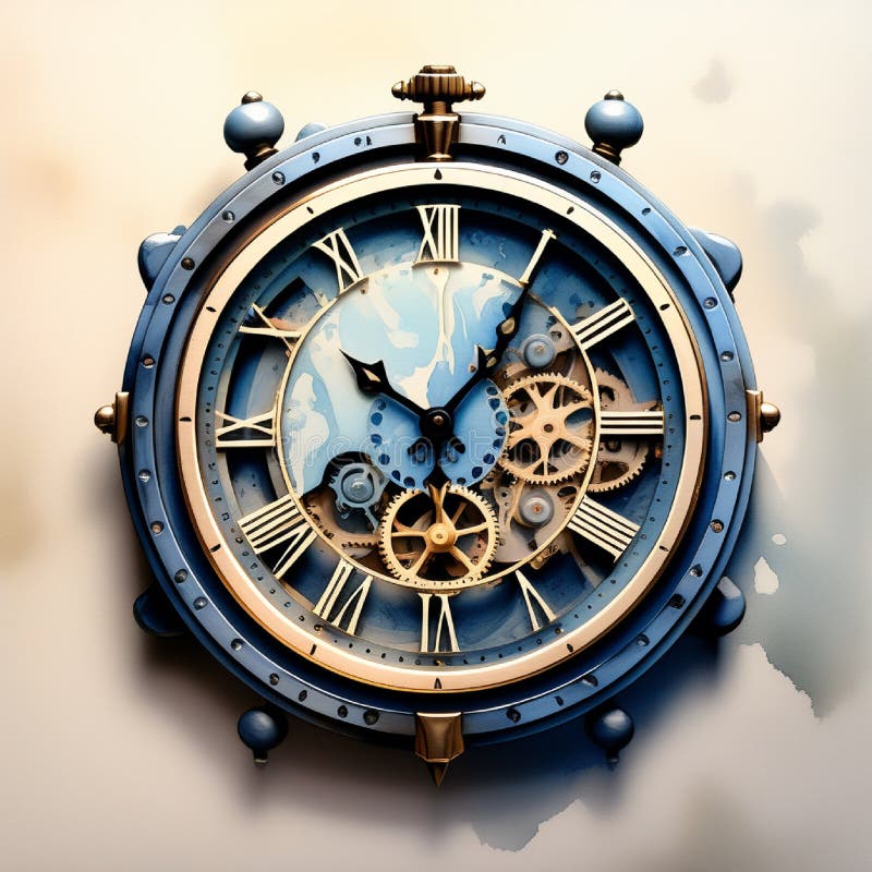 Render a Vintage Inspired Clock with Intricate Floral Patterns on Its ...