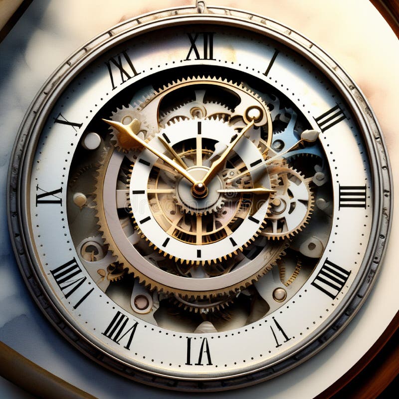 Render a Vintage Inspired Clock with Intricate Floral Patterns on Its ...