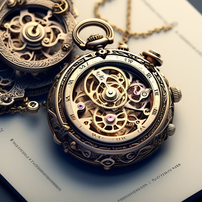 Render a Vintage Inspired Clock with Intricate Floral Patterns on Its ...