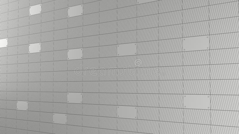 Render of a Wall of Two Types of Concrete Tiles Stock Illustration ...