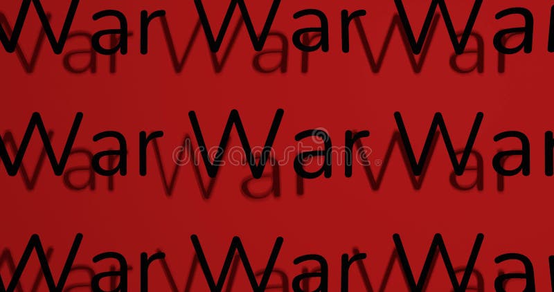 Render with War Text and Shadow on Red Stock Video - Video of print ...