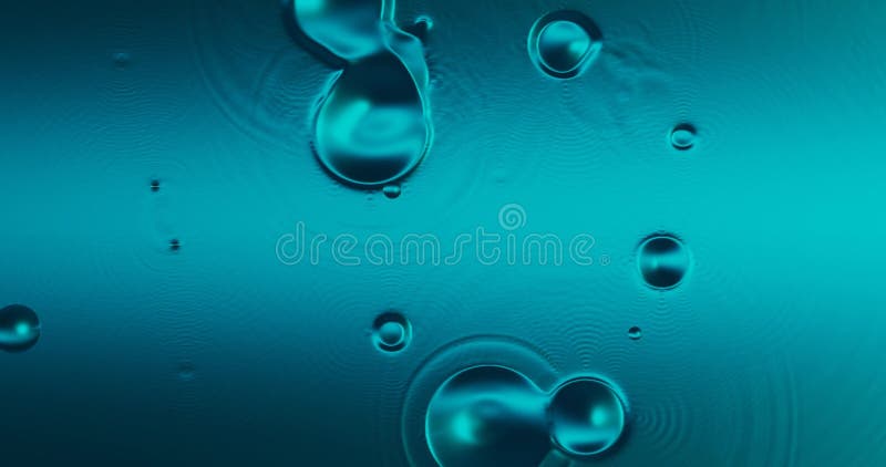 3D Render. Water Falls and Spreads on a Black Background. Top View ...