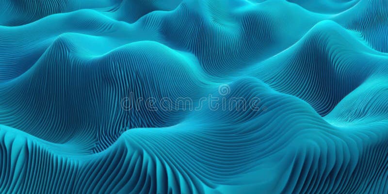 Render Waves in Blue, Abstract Texture Waves, Fluid Background, Concept ...