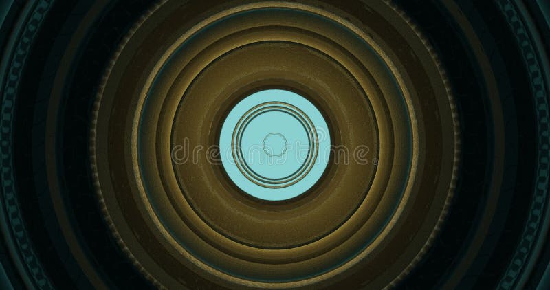 Render with Yellow and Blue Rotating Discs Stock Illustration ...