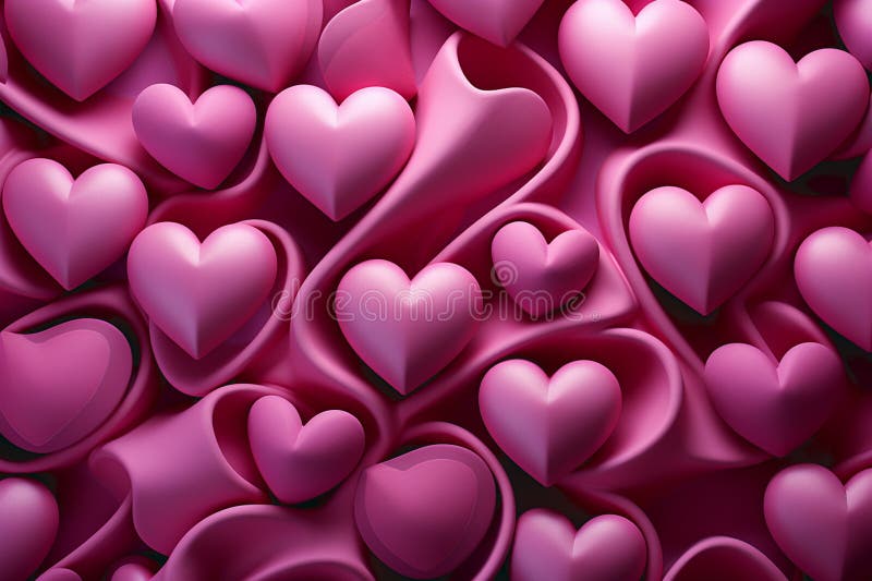 Rendered 3d Hearts Images Front View Stock Image - Image of design ...