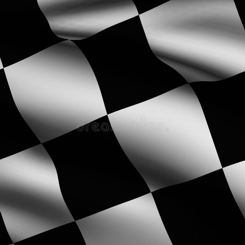 Rendered Chequered Square Flag Stock Illustration - Illustration of ...