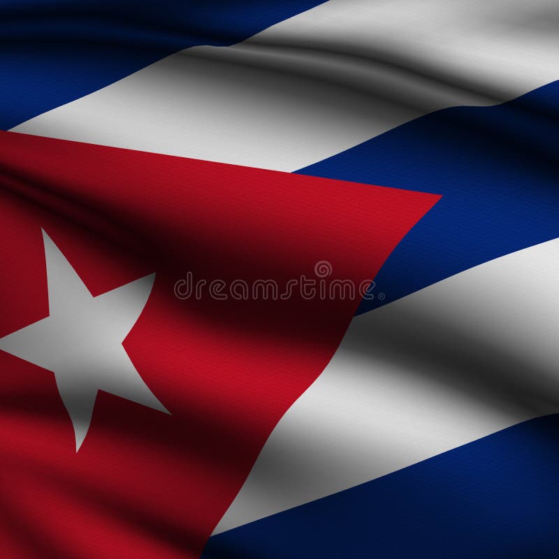Rendered Cuban Square Flag Stock Illustrations – 1 Rendered Cuban ...