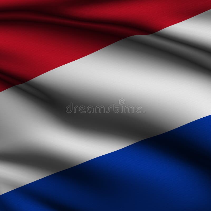 Rendered Dutch Square Flag stock illustration. Illustration of colour ...